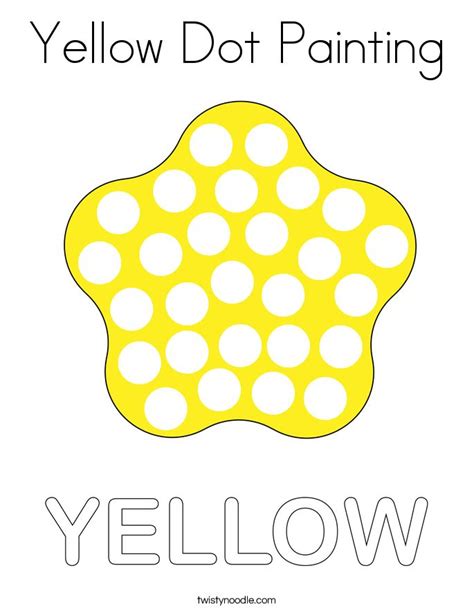 Yellow Dotter Sheet Shape Activities Preschool Color Lessons