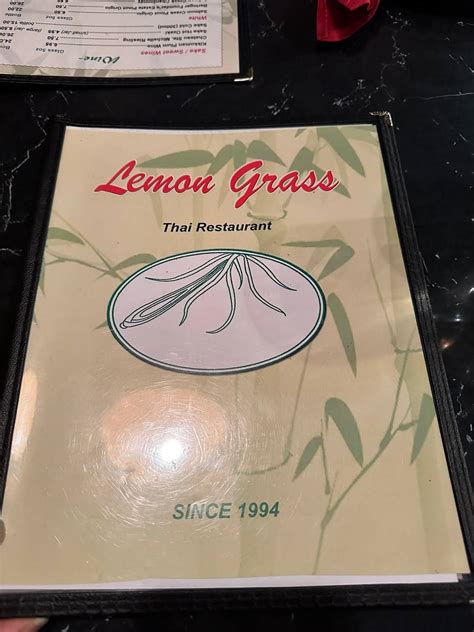Menu At Lemon Grass Thai Restaurant Marietta