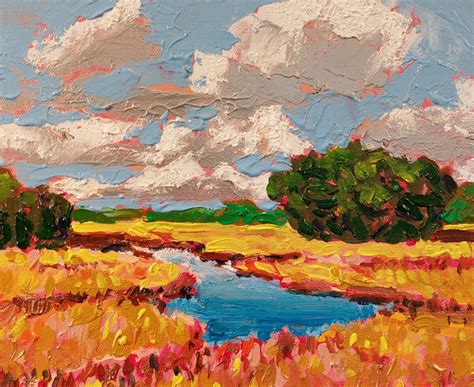 Golden Marsh Artists Proof Mid Century Abstraction Jazz Coastal