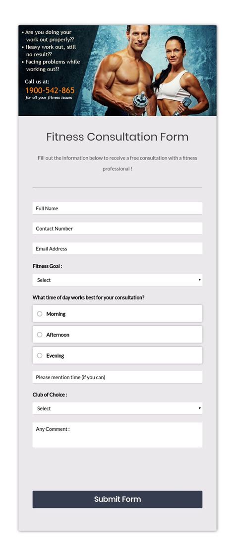 Consultation Form Templates Create Your Online Form