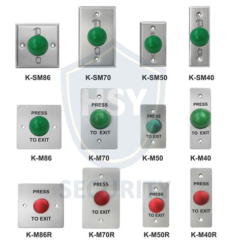 The Door Release Exit Push Button With 09mm Thick 304 Stainless Steel