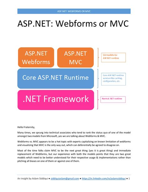 Webforms Or MVC PDF