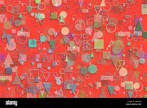 random circle square and rectangle shape digital generative art for