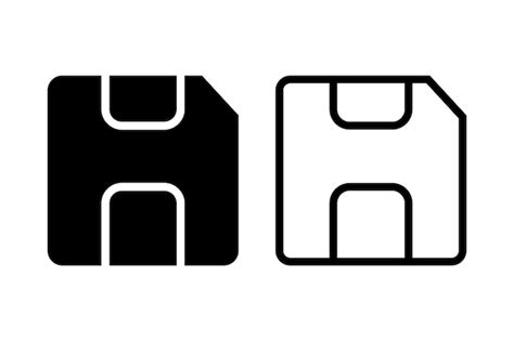 Premium Vector Floppy Disk Icon Vector Silhouette