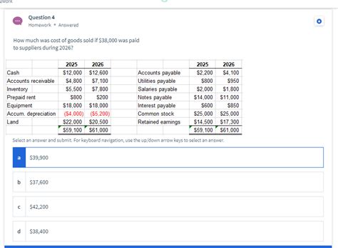 Solved Ework Question 4 Homework Answered How Much Was Cost