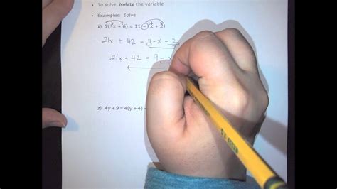 Solving Linear Equations In One Variable Youtube