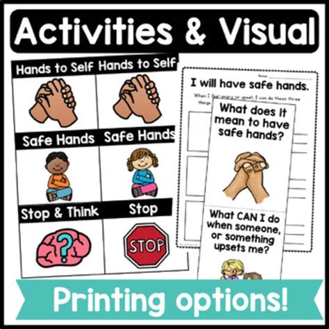 Safe Hands Social Story Keeping My Hands To Myself {visuals Activitites}