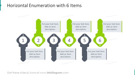 Horizontal Enumeration Slide For 6 Items