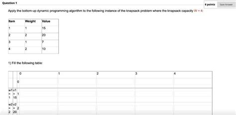 Solved Question 1 6 Points Save Answer Apply The Bottom Up