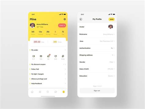 20 Mobile App Profile Screen Ui Design Updated Onaircode Mobile App Design Inspiration