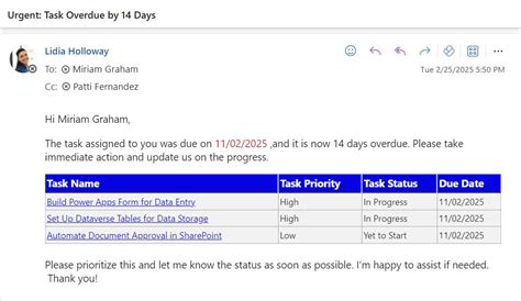 send email reminders from a sharepoint list using power automate