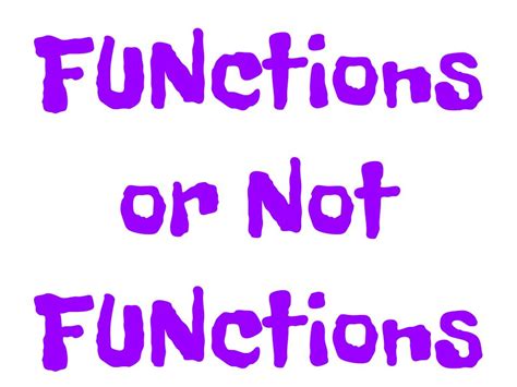 Function Or Not A Function 8th Grade Flashcard Wayground