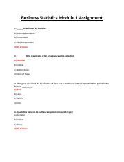 Business Statistics Module Assignment NA Docx Business Statistics Module Assignment Is