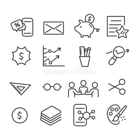Minimal Teamwork Business Management Icon Set Stock Illustrations 291 Minimal Teamwork