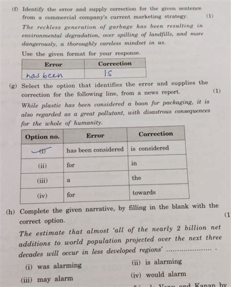 identify the error and supply correction for the given sentence from a co