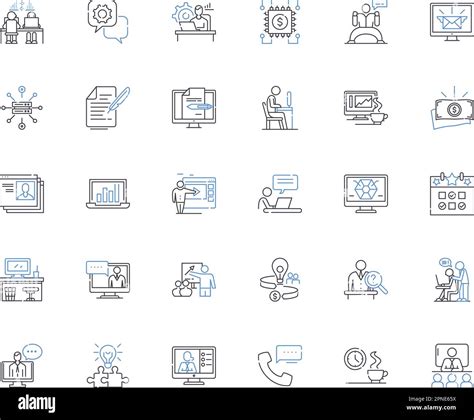 Book Release Line Icons Collection Publishing Launch Debut Release