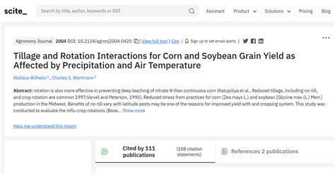 Tillage And Rotation Interactions For Corn And Soybean Grain Yield As