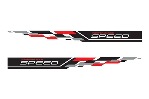 Wrap Design For Car Vectors Sports Stripes Car Stickers Black Color