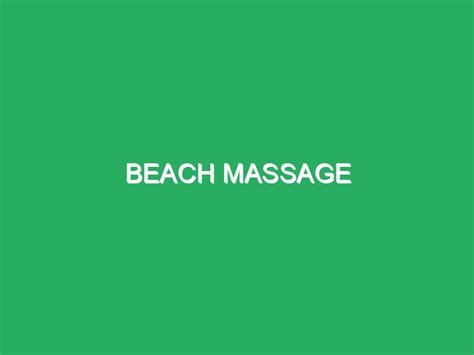 Beach Massage Mil Masajes Masajistas