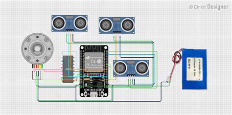 ESP32 Controlled Robotic Vehicle With Ultrasonic Distance Sensing And Motor Encoder Feedback