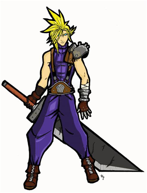 Cloud Strife Color By Arvalis On Deviantart