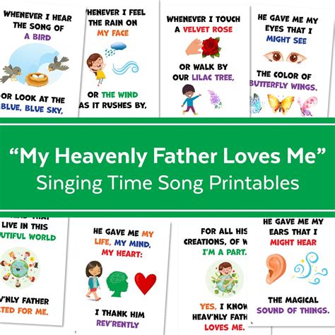 My Heavenly Father Loves Me Singing Time Flipchart For Lds Primary