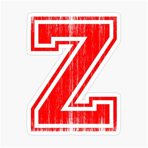 Letter Z Red