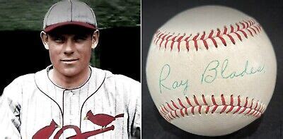 Rare Ray Blades Died 1979 1922 1956 St Louis Cardinals Psadna Signed