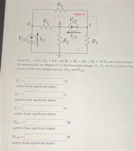 Solved Given Vs13vvs26v ﻿and R1r2r3r410Ω ﻿use Nodal