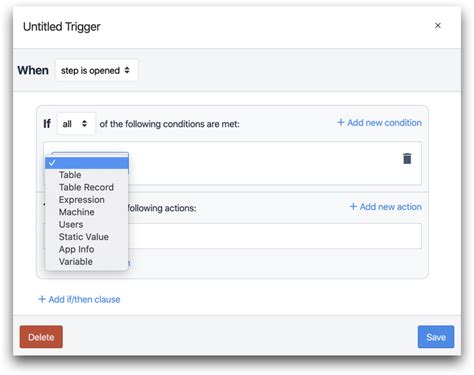 conditional trigger logic