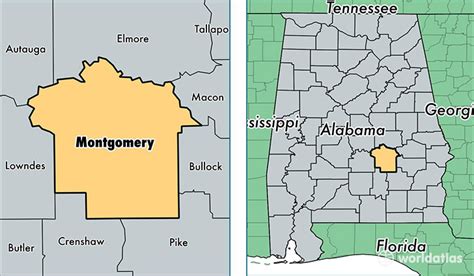 Map Of Montgomery County Alabama