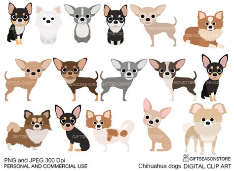 Chihuahua Dogs Part 2 Digital Clip Art For Personal And Commercial Use