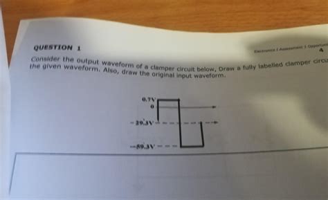 Solved Question 1 Electronita I Assessment 1 Opportun