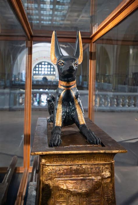Anubis Shrine Of Tutankhamun At The Egyptian Museum Cairo Editorial