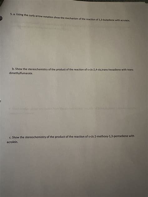 Solved 5. a. Using the curly arrow notation show the | Chegg.com