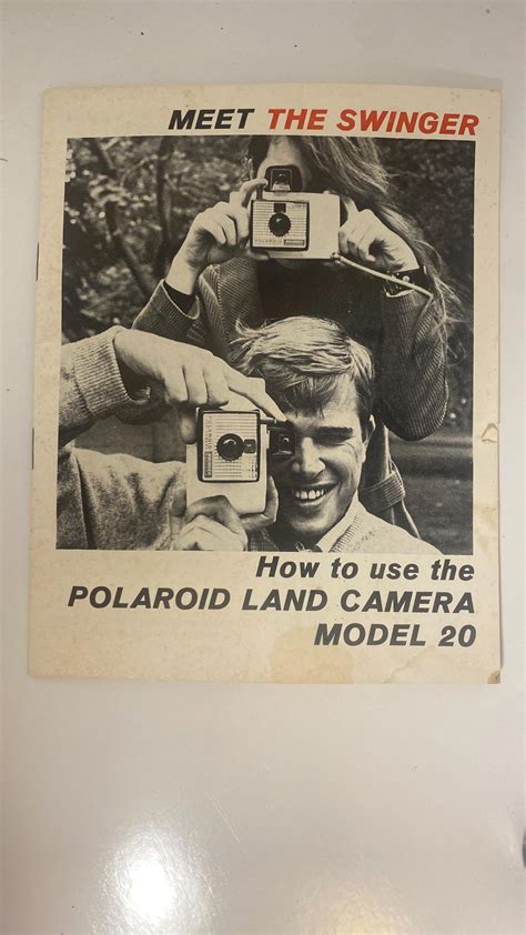 Vintage 1960s Polaroid Swinger Model 20 Land Camera With Box And
