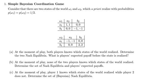 simple bayesian coordination game consider that there