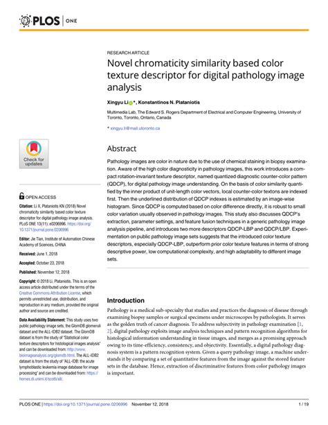 Pdf Novel Chromaticity Similarity Based Color Texture Descriptor For Digital Pathology Image