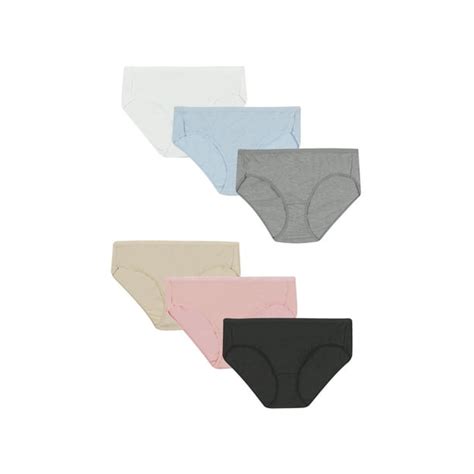Hanes Womens Signature Cotton Breathe Hipsters 6 Pack 6 Assorted