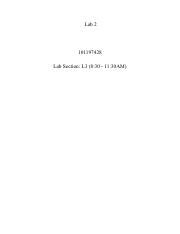 Lab 2 ELEC 2607 Pdf Lab 2 101197428 Lab Section L3 8 30 11 30AM Introduction The Purpose Of