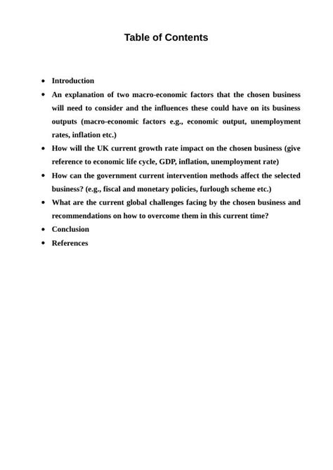 Influence Of Macroeconomic Activity On Business Outputs Desklib