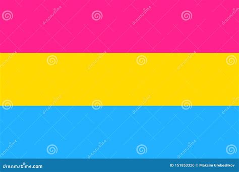 Pansexual Pride Flag Movement Lgbtq Toothpick Flag Cartoon Vector