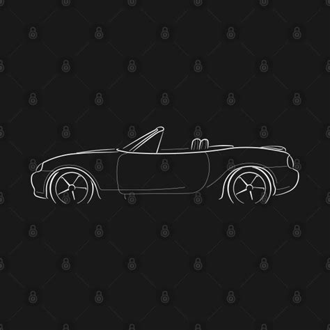 Frontprofile Mazda Miata Mx 5 Nb Stencil White Miata T Shirt