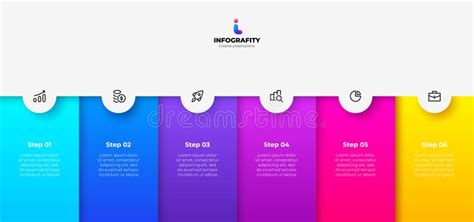 Business Data Visualization Template For Presentation Stock Vector Illustration Of Process