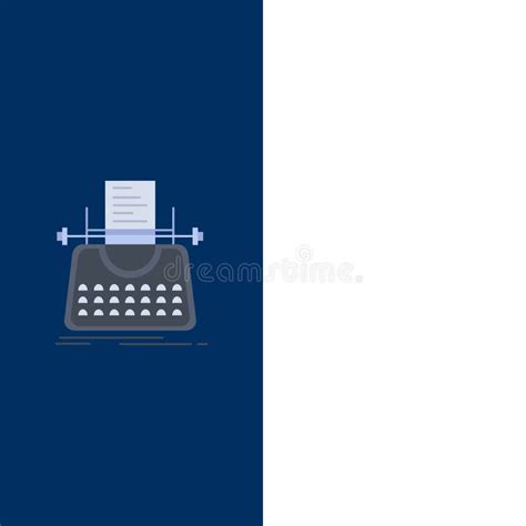 Article Blog Story Typewriter Writer Flat Color Icon Vector Stock Vector Illustration Of