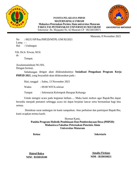 Surat Undangan Pemateri Pdf