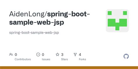 Github Aidenlongspring Boot Sample Web Jsp Spring Boot Sample Web Jsp