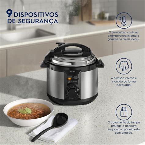 Panela De Pressão Elétrica Efficient Com Timer 3l Pce15 127v Inoxpreto