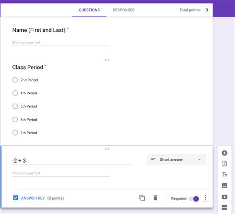 The Classy Teacher Create A Quiz Using Google Forms