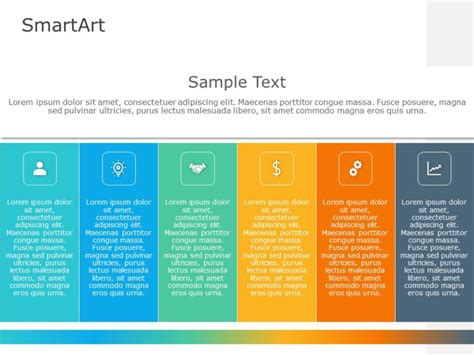 SmartArt List Architecture Layout 6 Steps